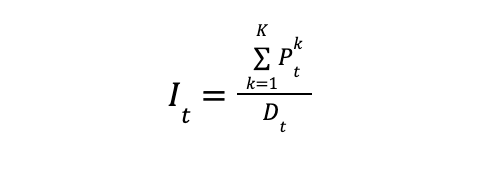Calculation of financial indexes